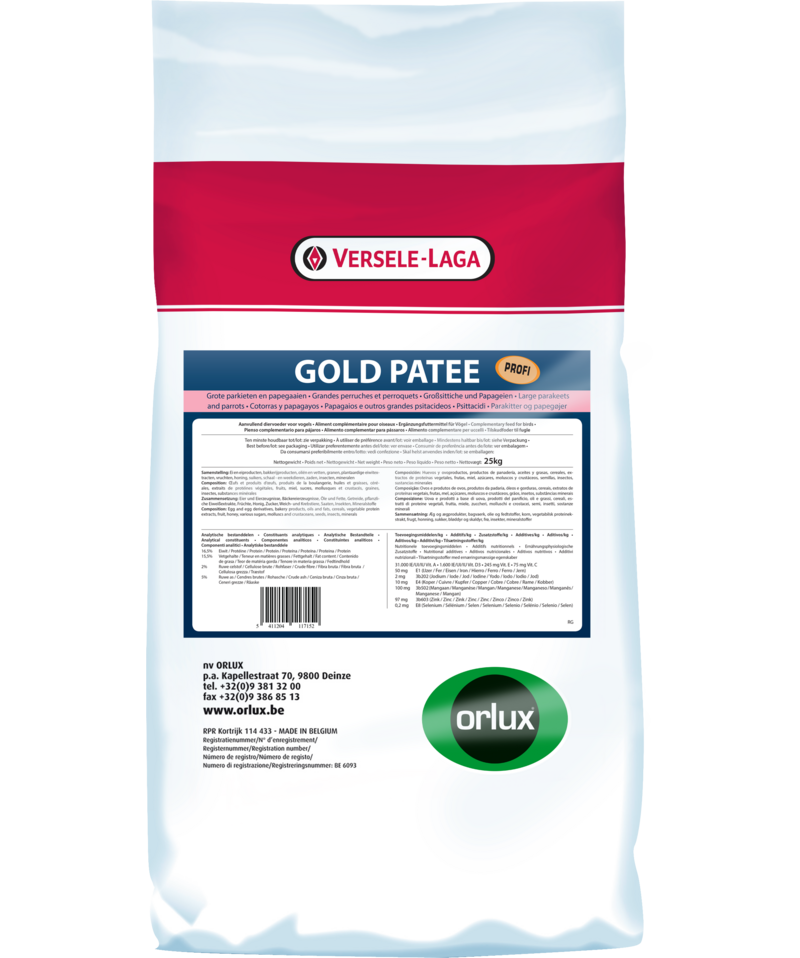 Orlux PROFI Gold Patee Grote Parkieten & Papegaaien 25kg* - henava
